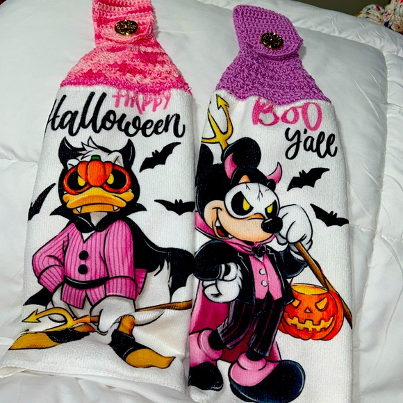 Hand Crafted | Kitchen | Kitchen Towels Halloween Vampire Daffyduck And ...